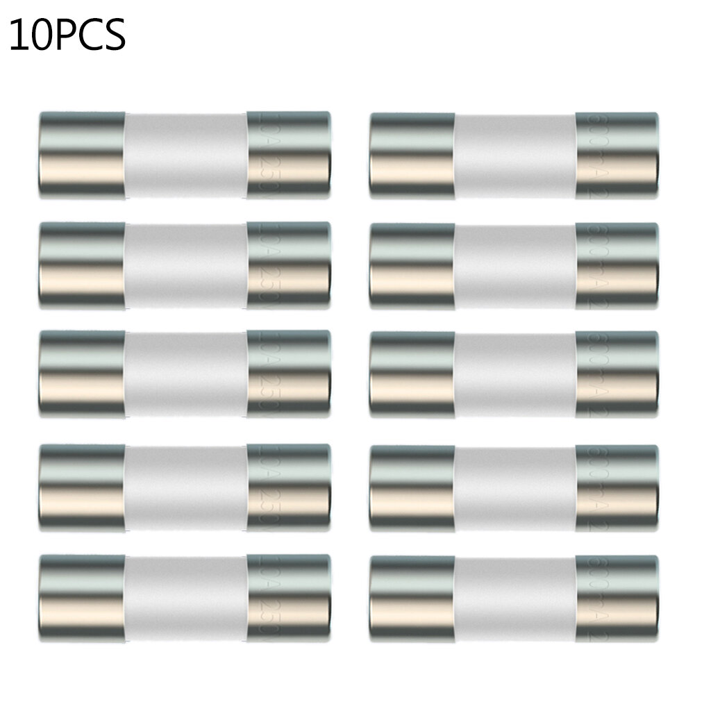 10шт -керамические предохранители для мультиметрового инструмента 600 мА 10А Керамическая британская плавка предохранитель
