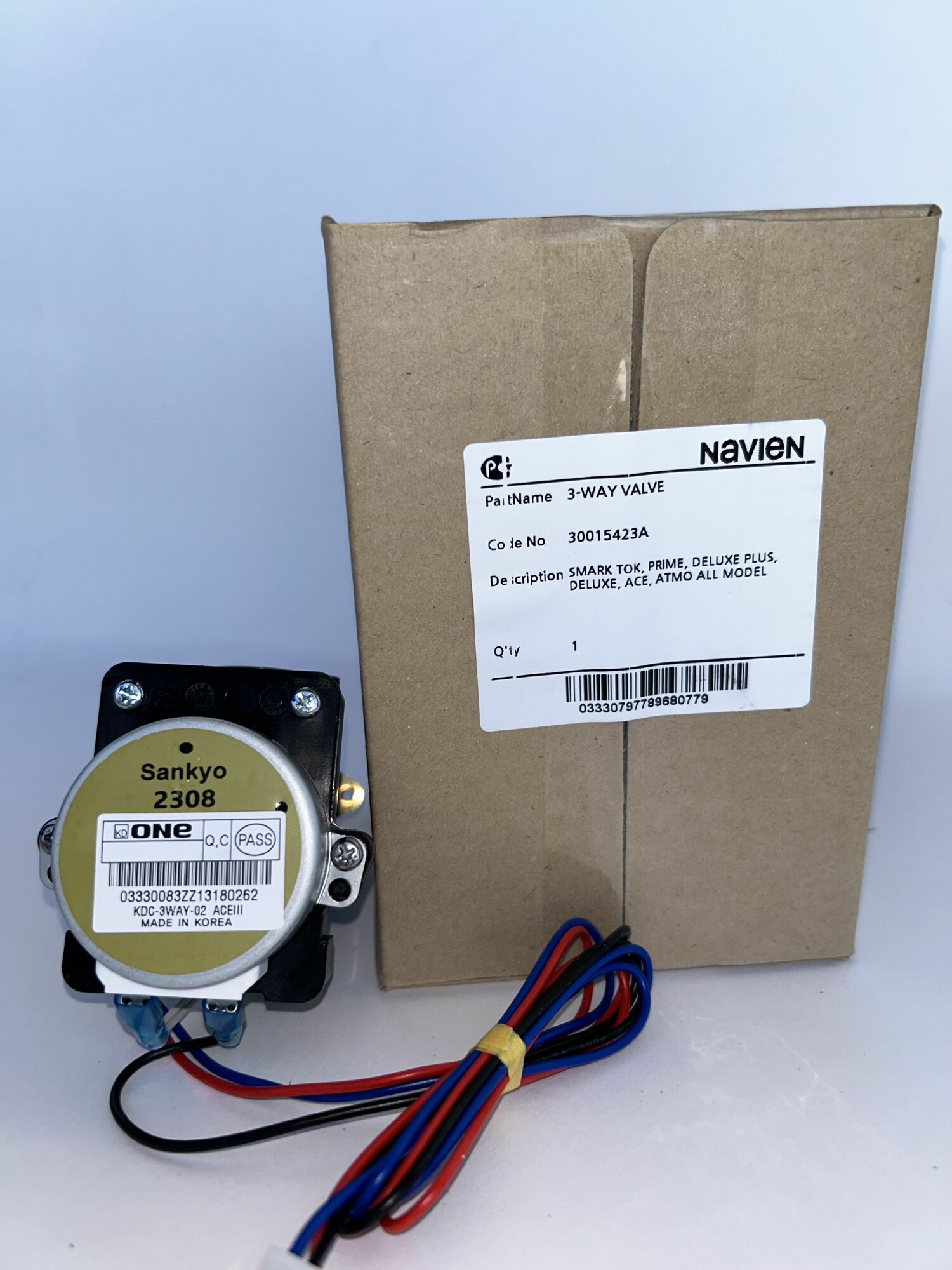 Клапан трехходовой Navien (Навьен), ACE (Эйс), DELUXE (Делюкс), SMART TOK (Смарт Ток), артикул 30015423A