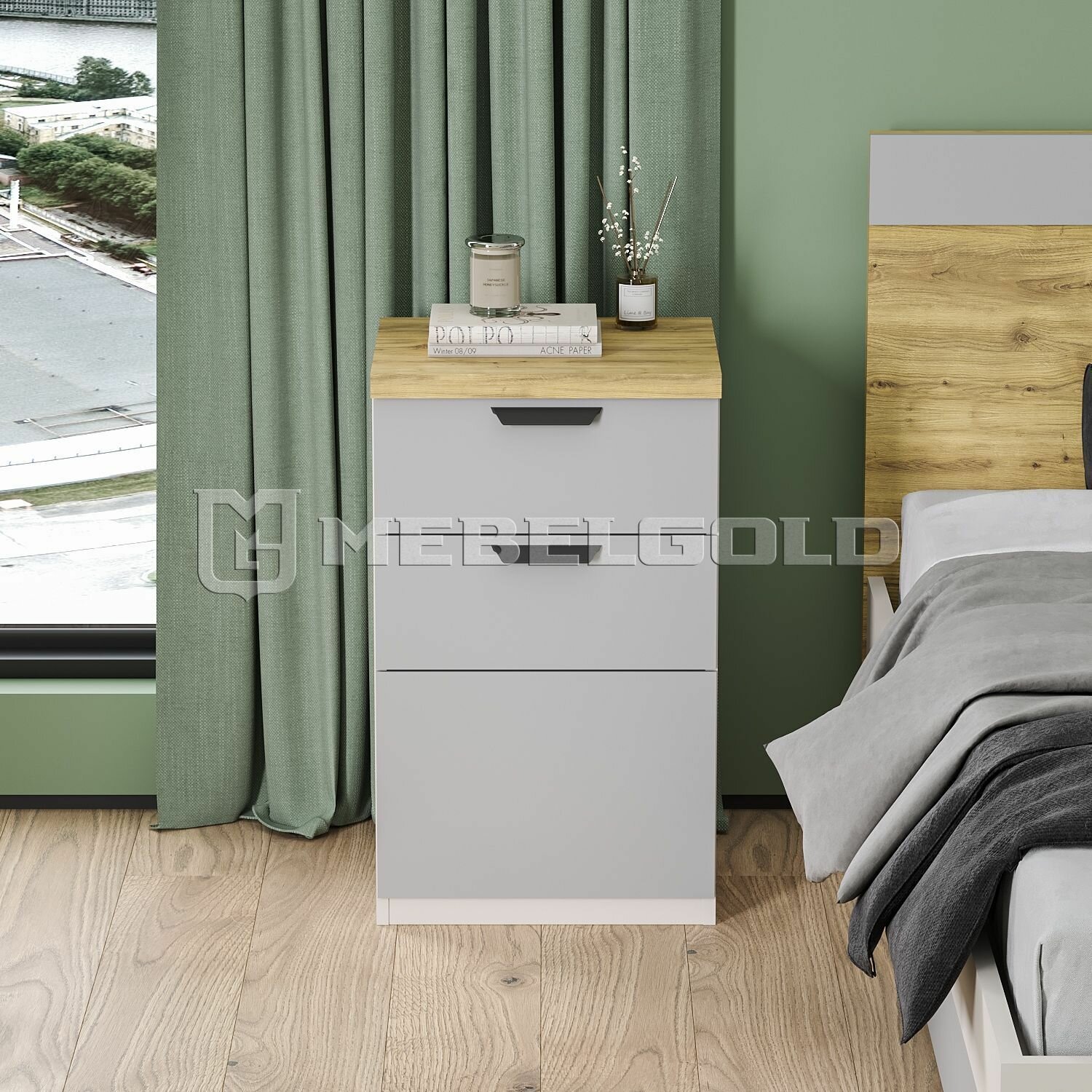Тумба Anrex Модерн / Modern 1D2S, 45.2х39.4х76 см — фото 1