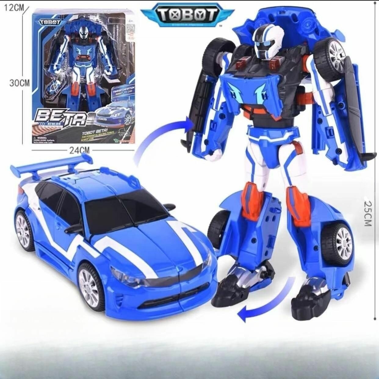 Робот Трансформер Tobot, Тобот BETA, YoungToys, Подарки на день рождения, Игрушки для мальчиков tobot -CA