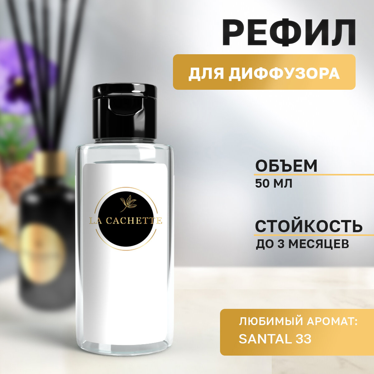 Сменная жидкость для диффузора/рефил U271 Santal 33, 50 мл