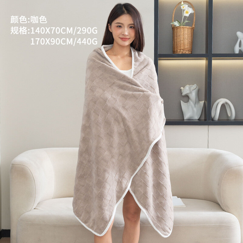 Полотенце Ancient weave, флисовое, 75x35 см, серо-коричневое