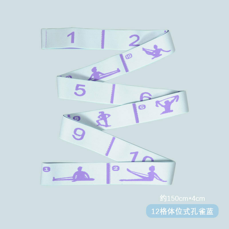 Фитнес-резинка Resistance Band, для латиноамериканских танцев, 12 сеток, синяя