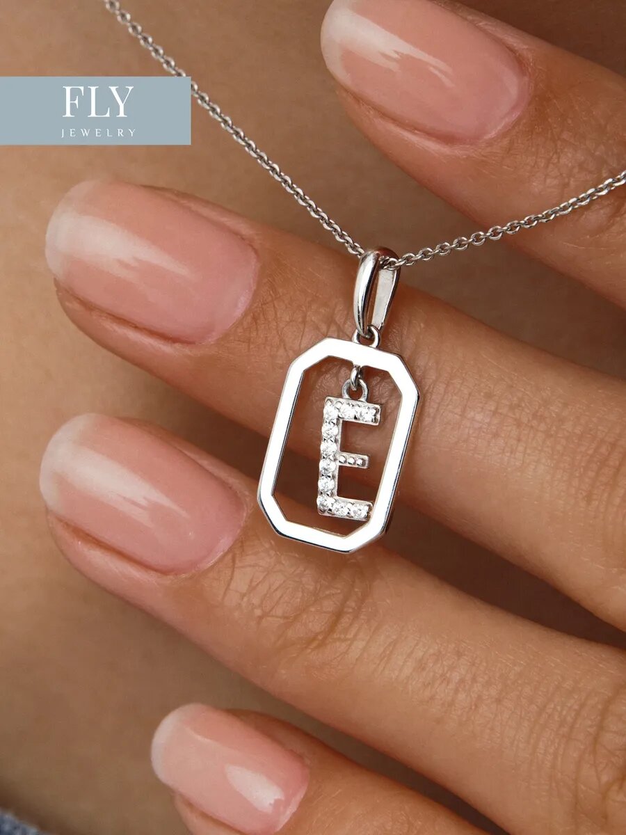 Подвеска, серебро, 925 проба, родирование, фианит