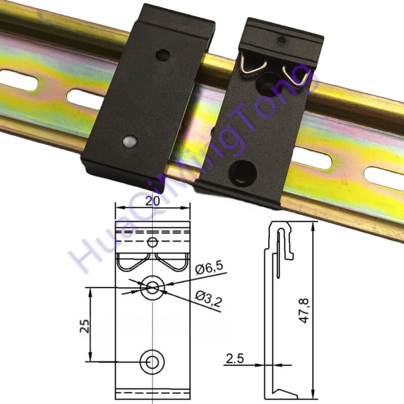 Алюминиевый кронштейн для DIN-рейки 35 мм