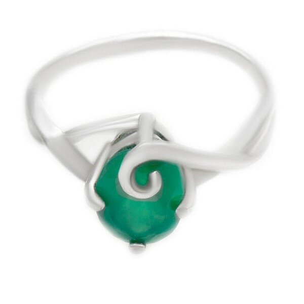 Кольцо, серебро, 925 проба, родирование, оникс