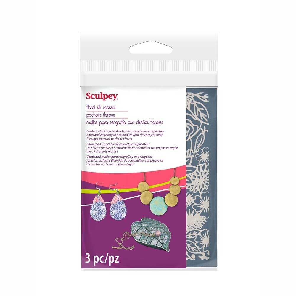 Трафареты Sculpey Silk Screen Set, Florals (AS)