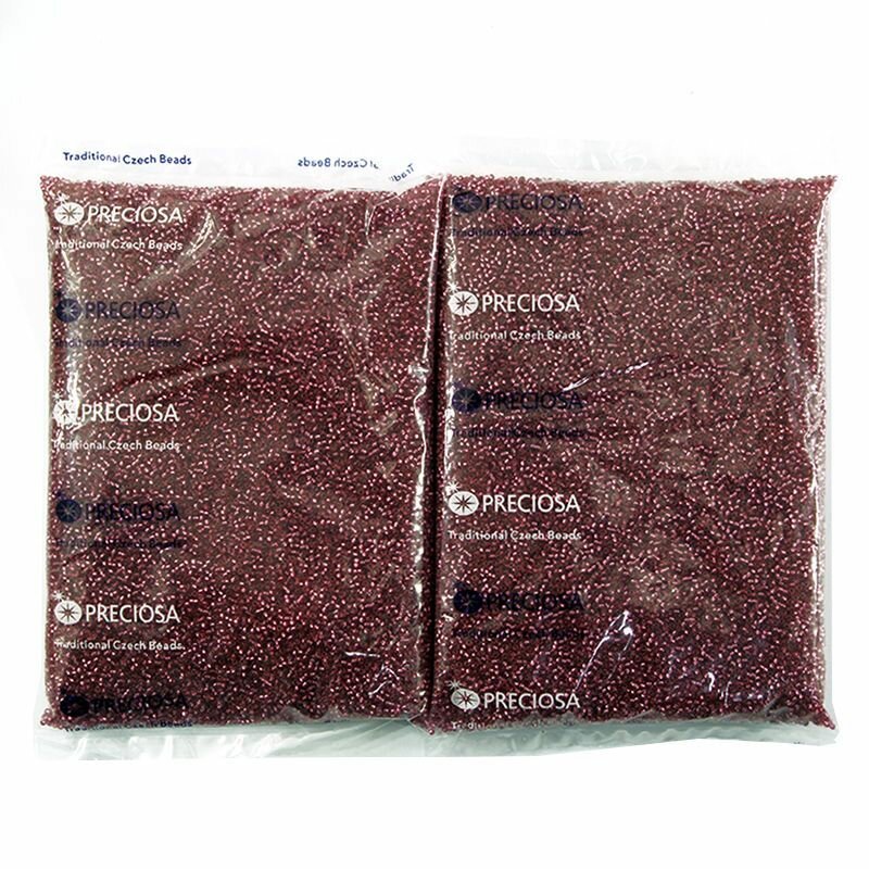 Бисер PRECIOSA "Ornela", №10, цвет 08298, Бордовый, 2 пакета по 500 г