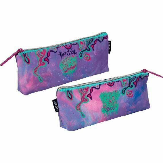 Пенал-косметичка deVENTE 210х80х35, "Bear King" треугольный, антивандальный, кожзам (7026408)