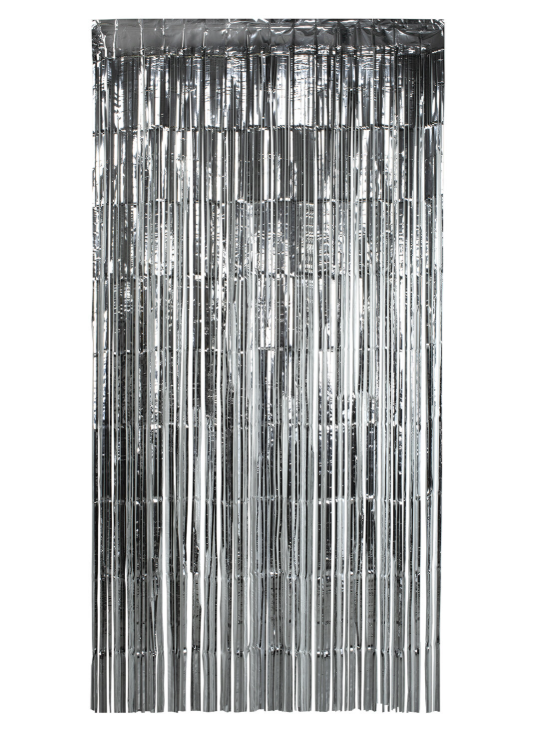 Дождик-занавес для праздника и фотозоны, длина 2 м, ширина 1 м, серебристый