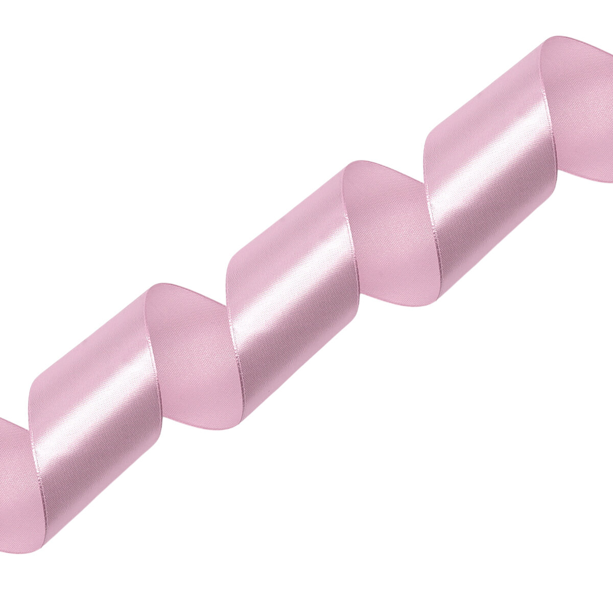 Лента атласная широкая 5 см*22,86 м, для упаковки подарков, рукоделия и шитья, Айрис (пыльно-розовая)