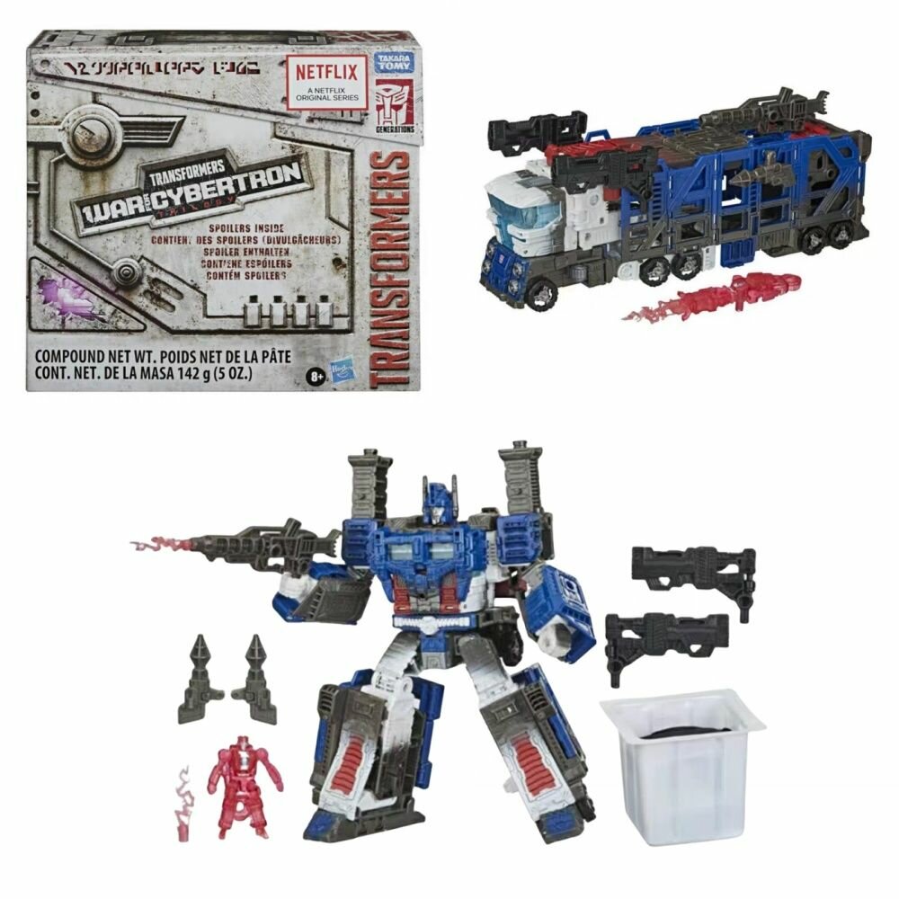 Трансформеры Hasbro Игрушка A Netflix Opiginal Series Transformers War For Cybertron Trilogy Ultra Magnus Spoilers Set 20+5cm