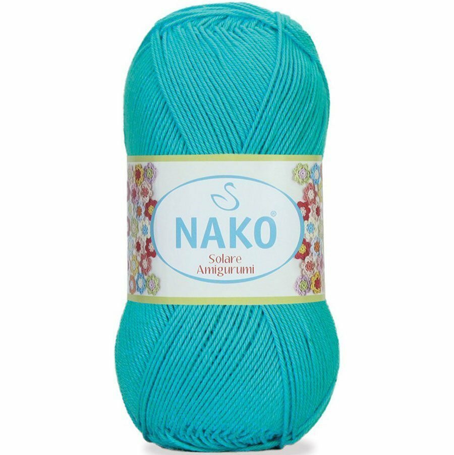 Пряжа Nako SOLARE AMIGURUMI 6954 бирюза (5 мотков)