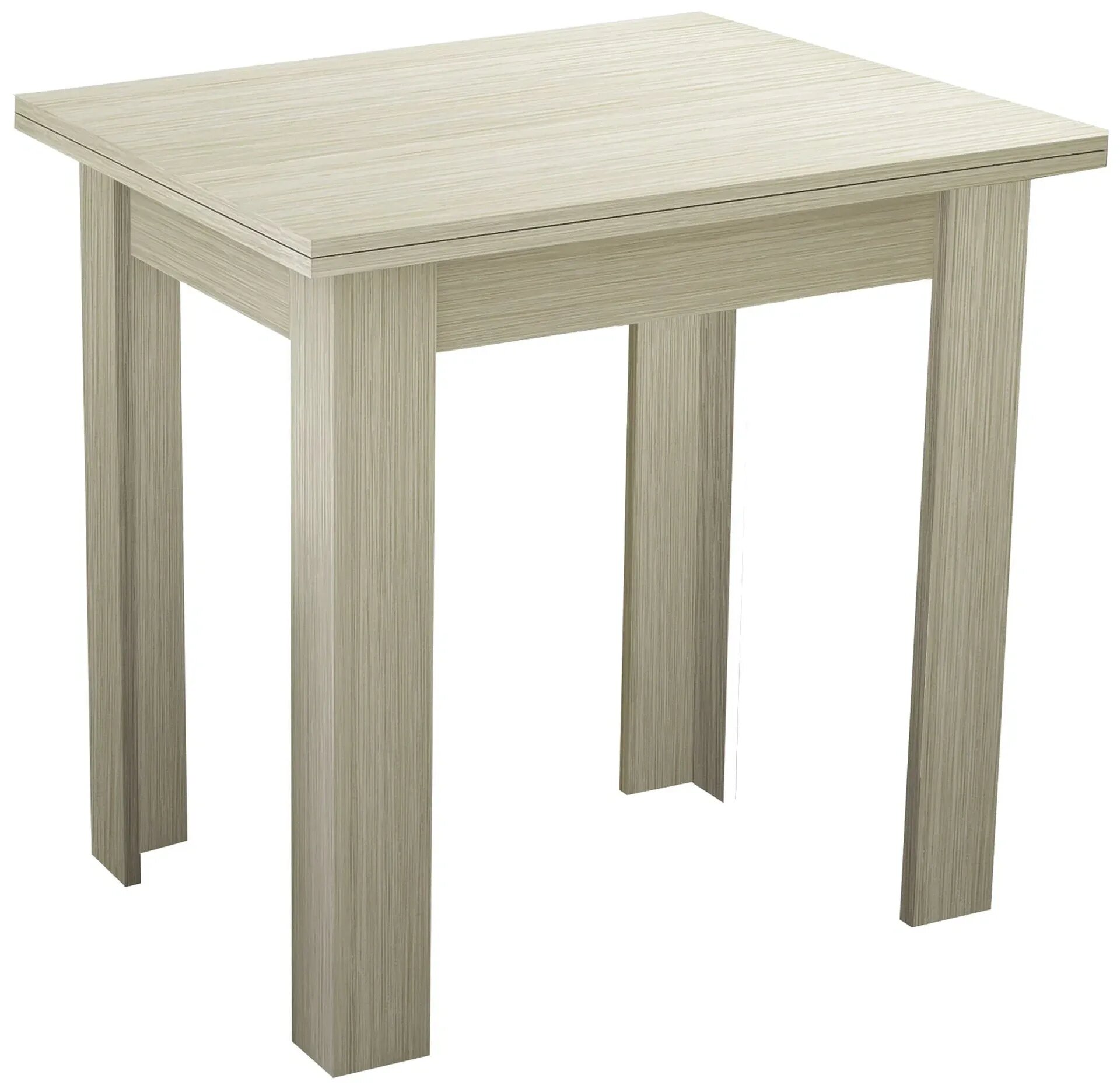 Стол кухонный раскладной, прямоугольный, дуб белфорт (800х600х770)