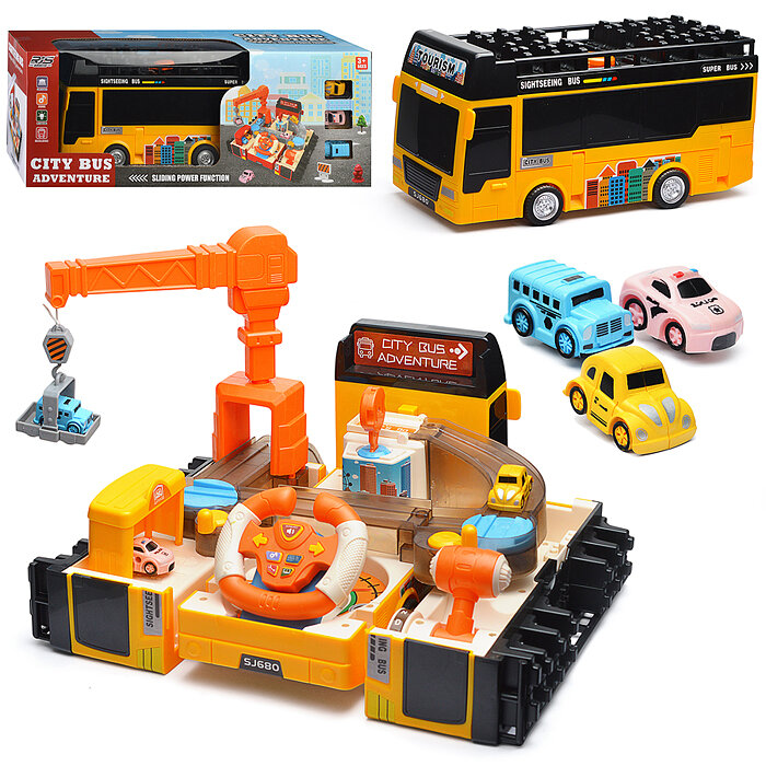 Автобус-Трек SJ680B-1 "Строитель" в коробке