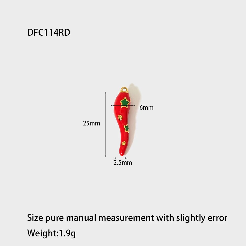 Подвески DancyFairy милые слоны, вишни, фрукты, золото Красный, DFC114RD