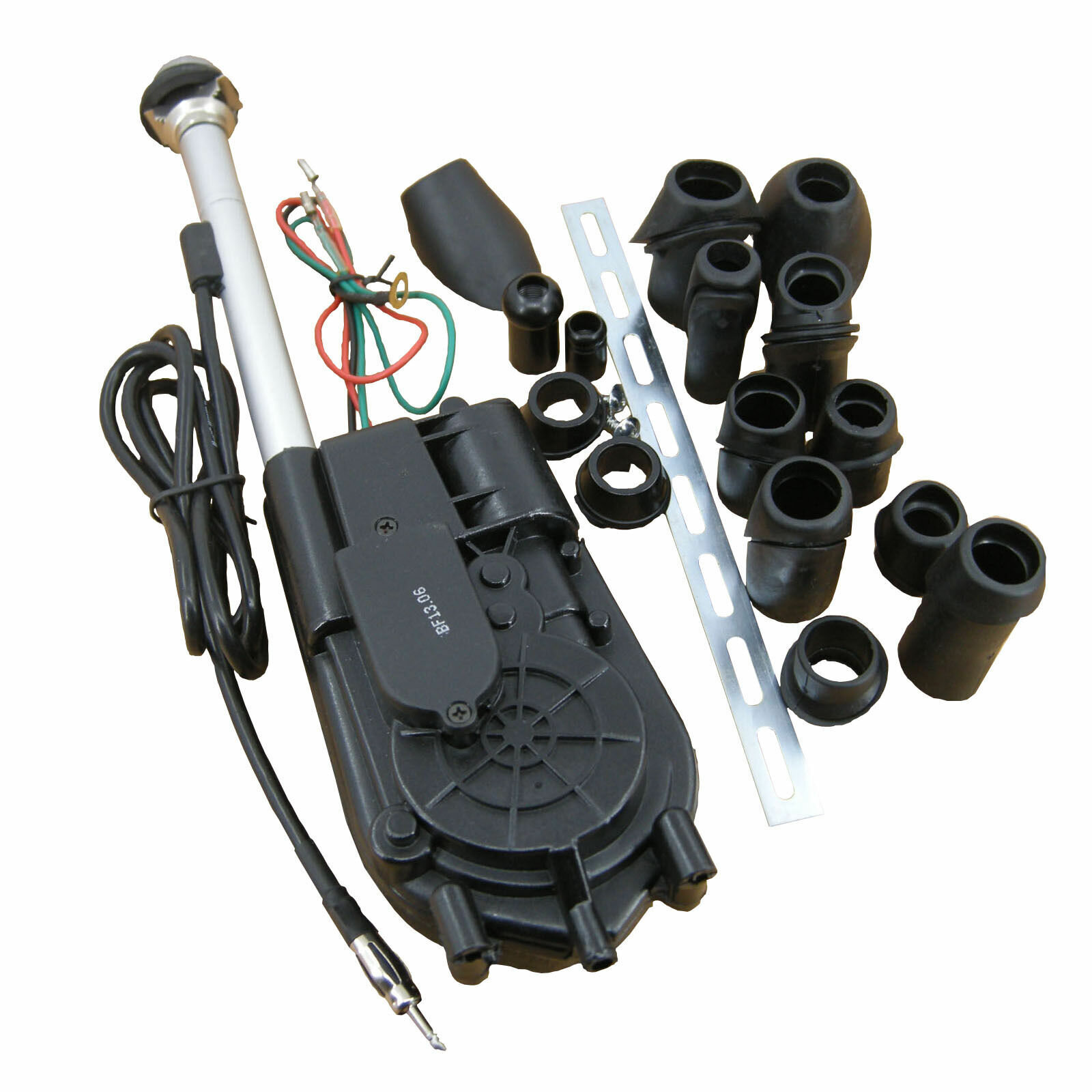 Автомобильная антенна AM/FM с мотором DC12V - комплект для W140 W126 W124 W201, мачта 75 см, черная, ABS с кабелем