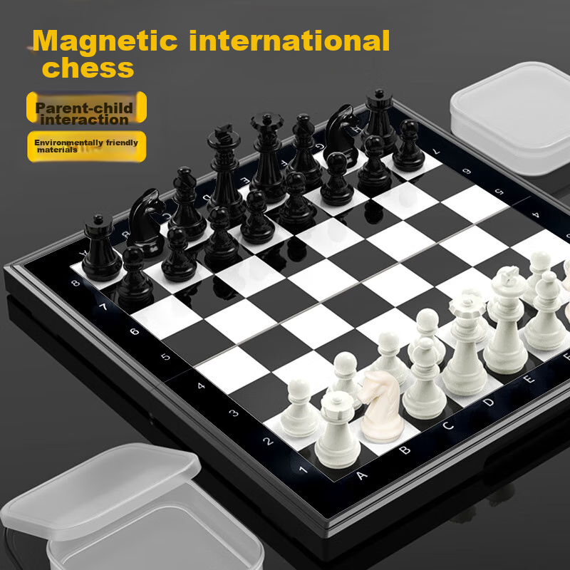 Большой международный набор магнитных шахмат Lezhiyomi, портативная складная шахматная доска