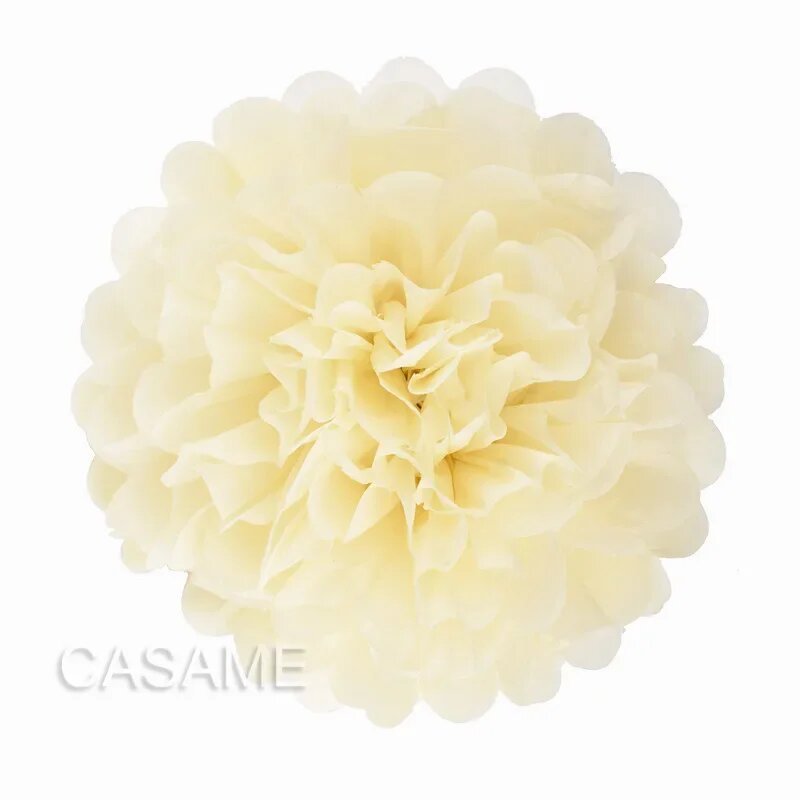 Бумажные помпоны, 5 шт. 15cm 6inch, beige