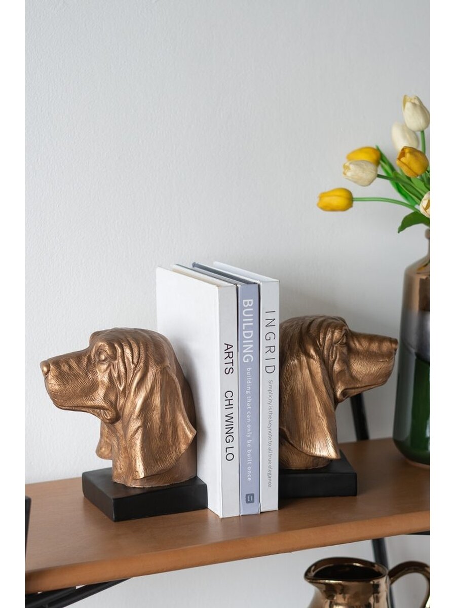 B5519 Держатели для книг Голова собачки 18 х 15 х 22см, Glasar