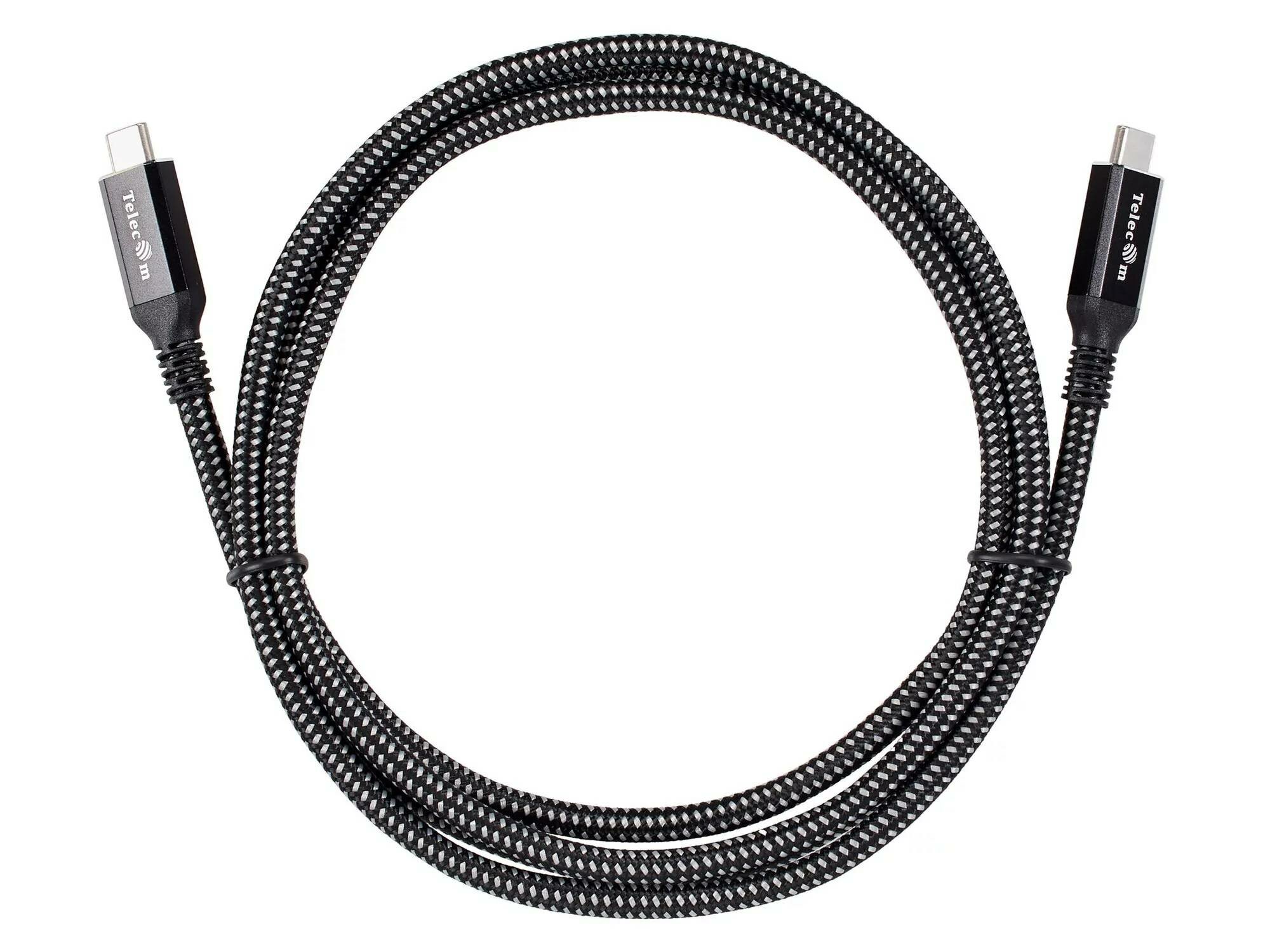 Кабель USB4 TypeCM/CM 8K@30Hz, 40GBps, PD 240W, медь Telecom 3м _1