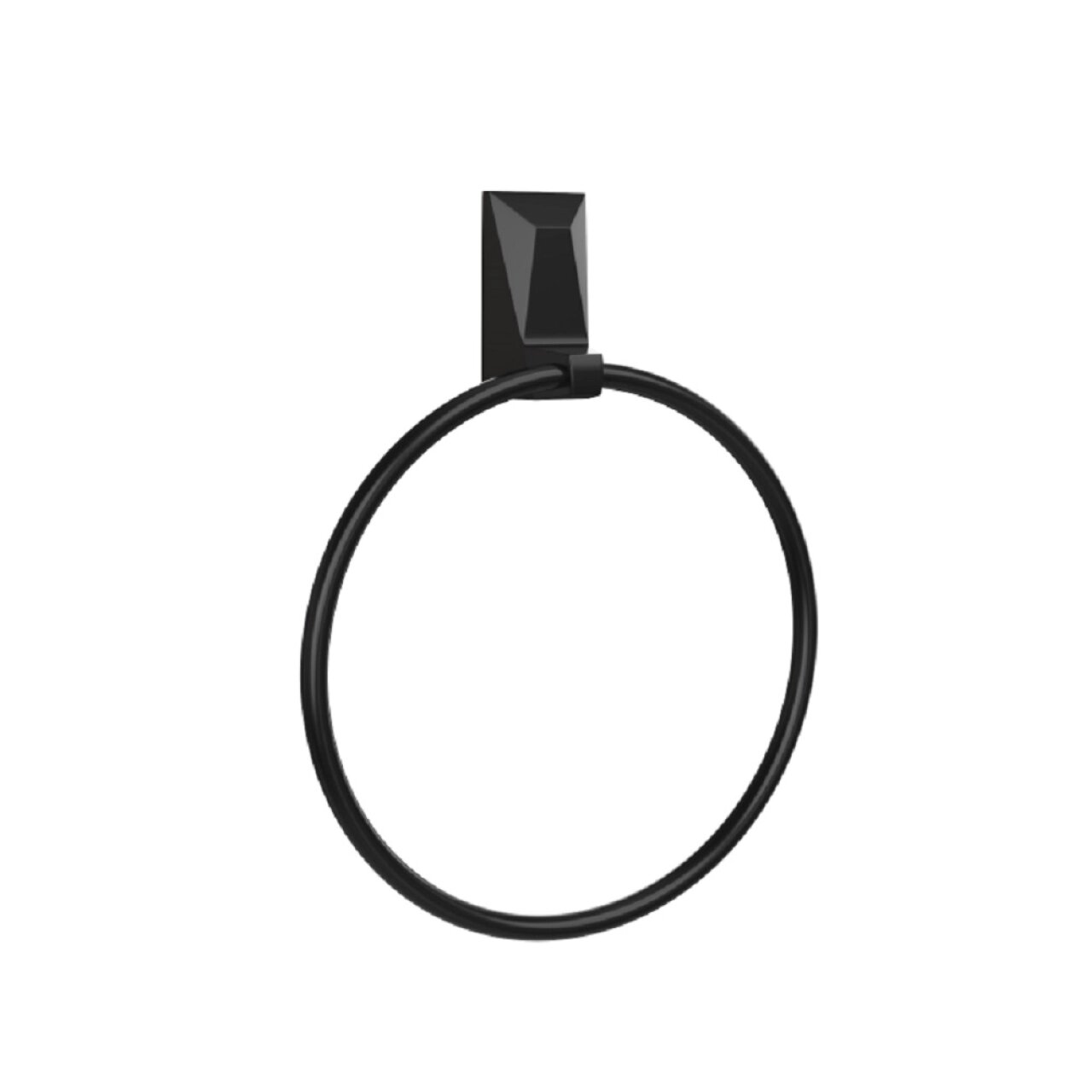 Kleber Ice полотенцедержатель кольцо черный для ванной комнаты настенный минимализм