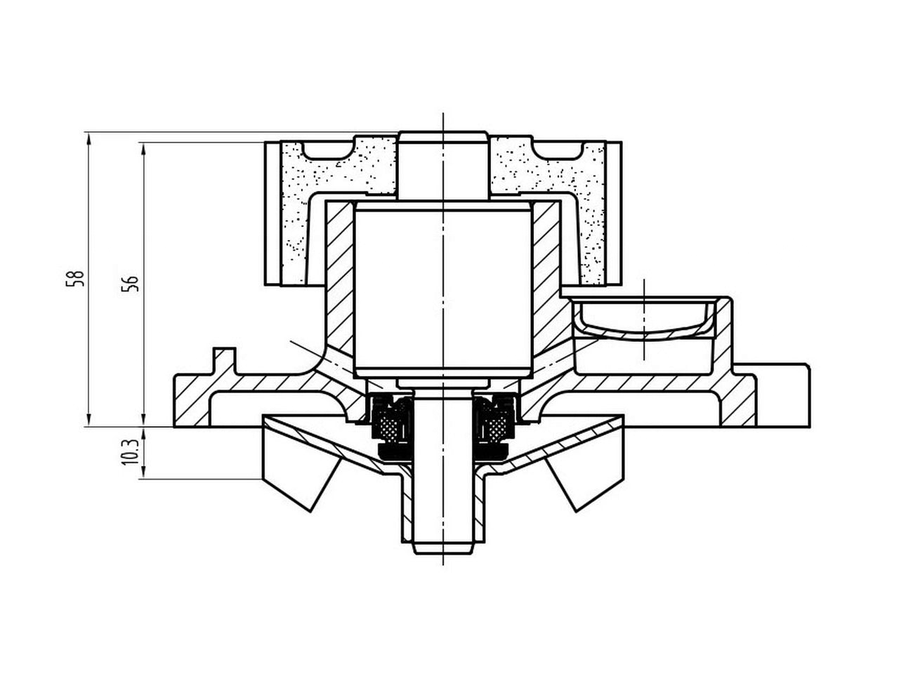 UNIO WAP-10165 (481H1307010) помпа водяная chery tiggo (t11, fl) 06-, fora (a21) 06-, m11 (a3) 10-