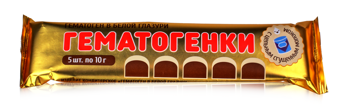 Гематоген в белой глазури 5шт по 10г