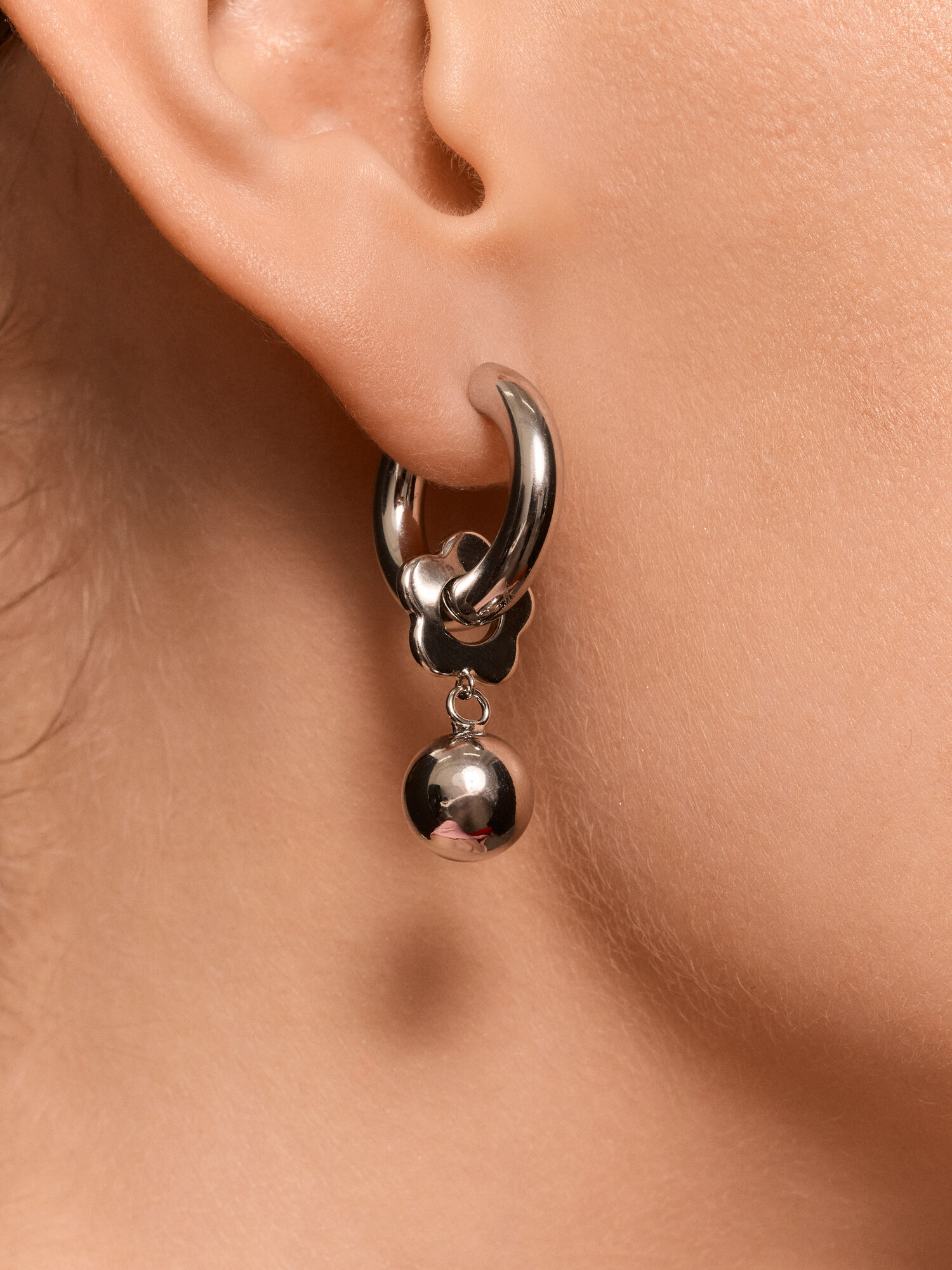 Серьги конго, с подвесками