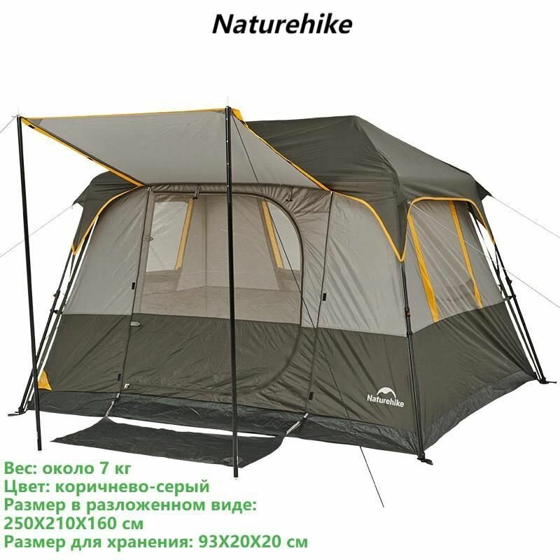 Naturehike Площадь кемпинговой палатки 5,2 Cape CNK2450WS037