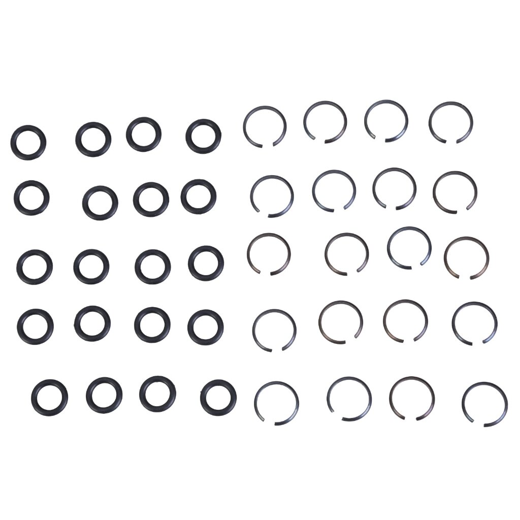 20 Комплектов Стопорных Колец для Ударного Ключа, Гаечных Колец, Сменных Колец, Зажимов с Уплотнительными Кольцами для Аксессуаров для Ударного Ключа