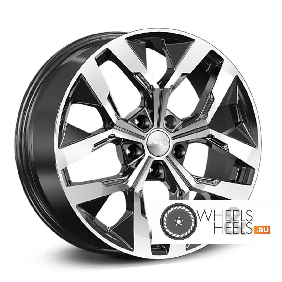 Диск автомобильный литой Скад Ламберт 18x7.5 5x115 et43 dia70.2 Черный с полированной лицевой поверхностью
