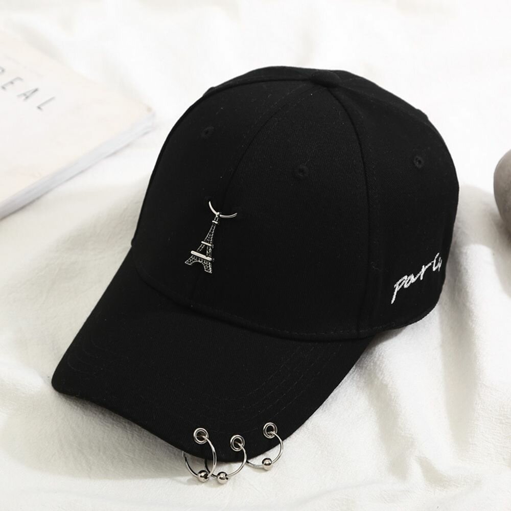 Модная бейсболка с железным кольцом и солнцезащитным козырьком