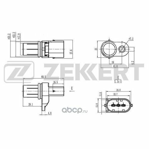 Датчик положения распредвала bmw 5 (e39 e60 e61) 96- 3 (e36 e46 e90 e91) 93- x5 (e53) 00- x3 ( ZEKKERT se5027