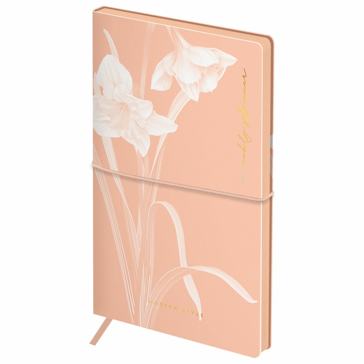 Еженедельник недатированный Greenwich Line "Floret. Peach" (64 листа) обложка кожзам, мягкая (Wu_60059)