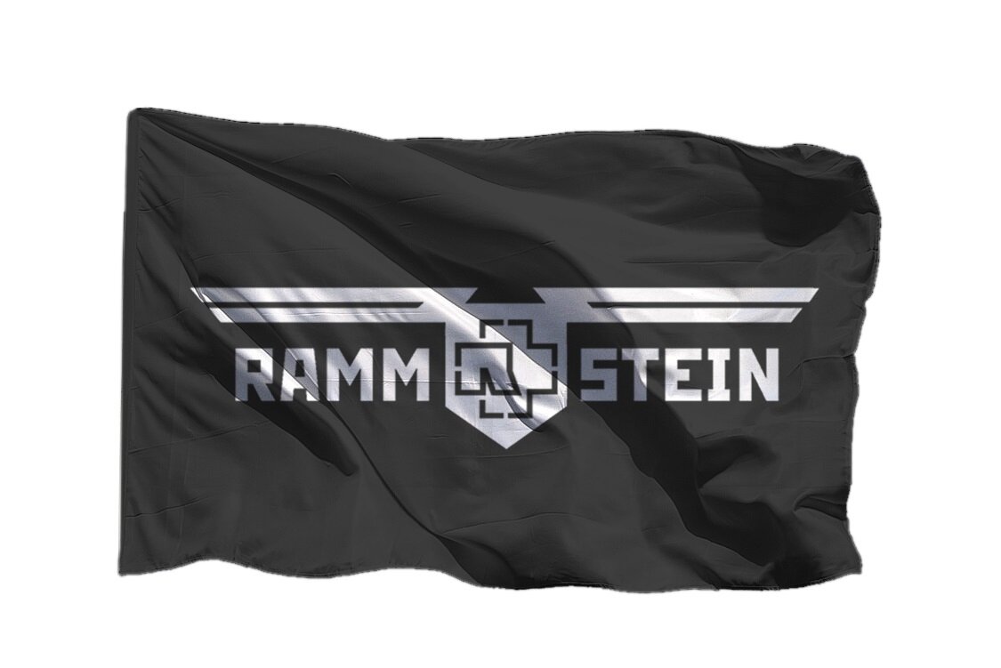 Флаг Рамштайн Rammstein на флажной сетке, 70х105 см - для флагштока