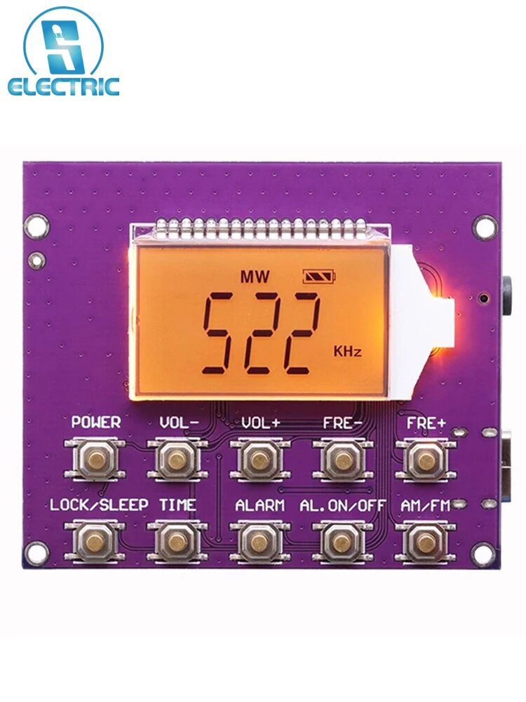 Модуль радиоприёмника FM с экраном, KCX_RADIO, 5 Вт, 3,7 В