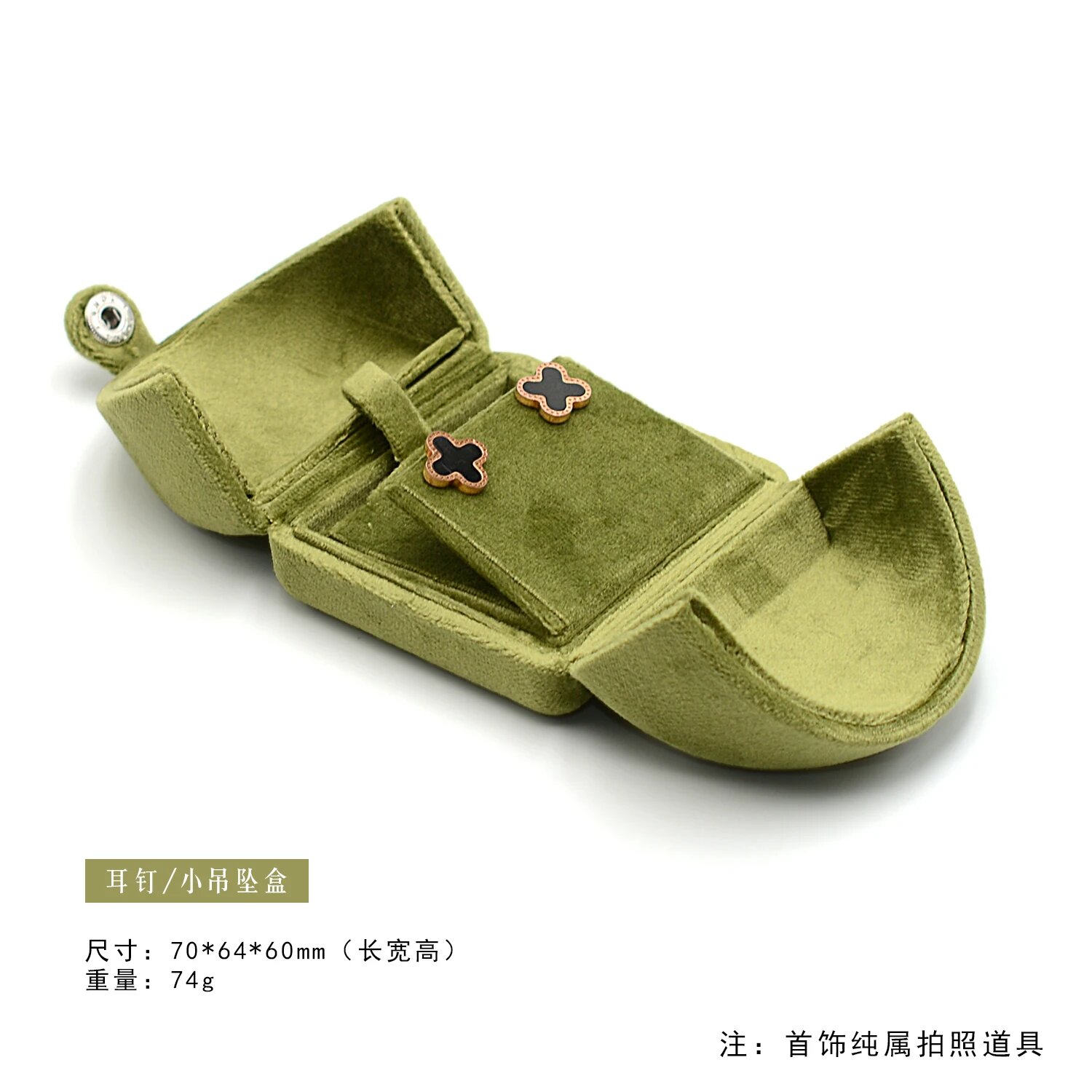 Шкатулка для украшений Baby.Xin бархатная зеленая earrings box green