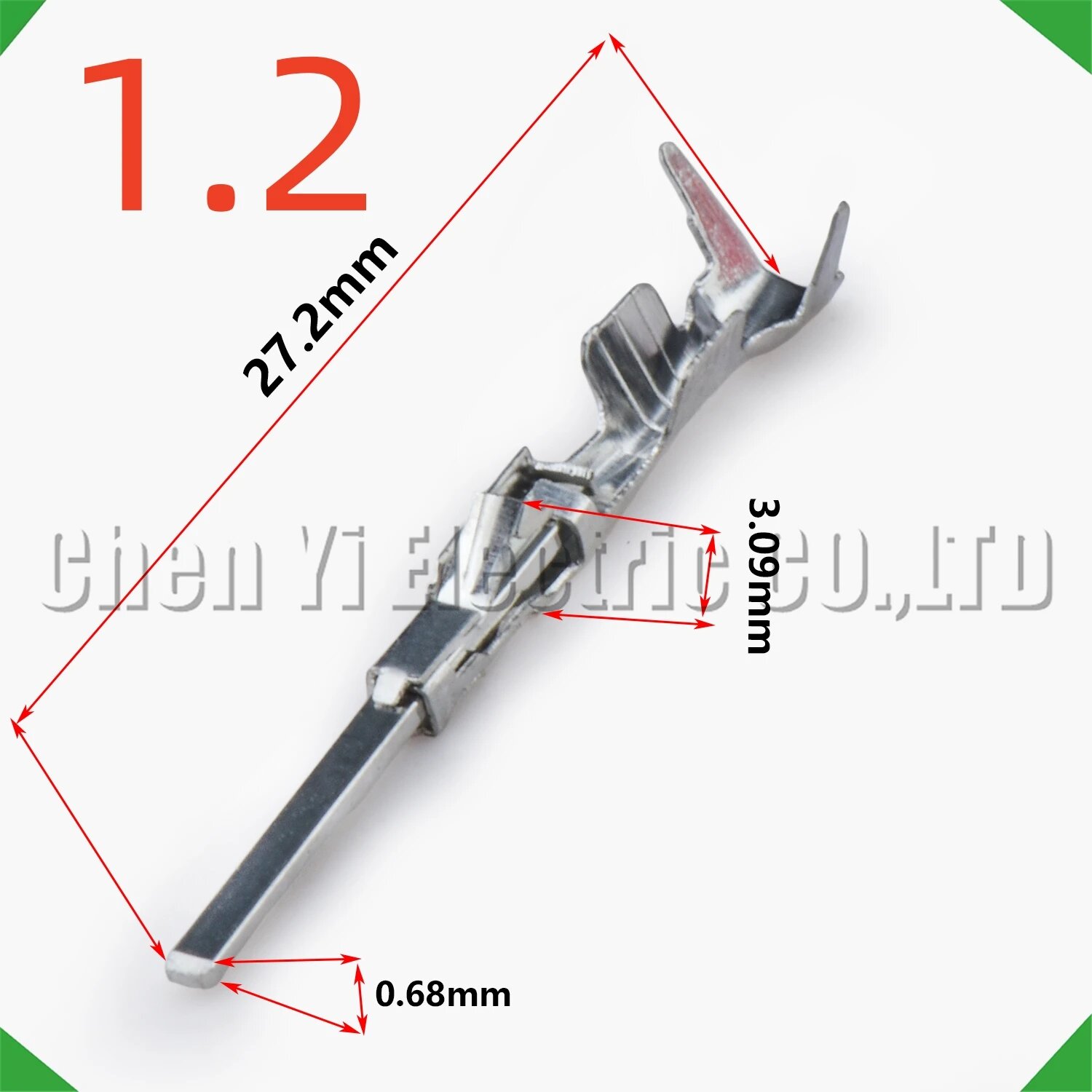 Обжимные штифты для проводов 1.2 мм, 50Pcs Male