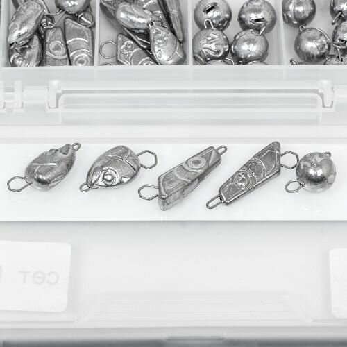 Груза "чебурашки" разборные Trigger Baits "Микс-набор" №23 8,10,12,8,10,12гр. -60шт. +коробка