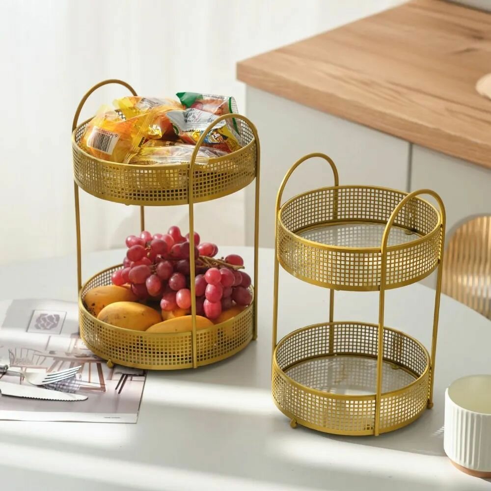 SARIWEN Фруктовница, диаметр 20.5 см, 1 шт Стеллаж для хранения конфет в корзине с фруктами