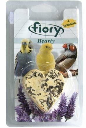 Fiory Био-камень "FIORY" для птиц, с лавандой в форме сердца, 45г 0.045 кг