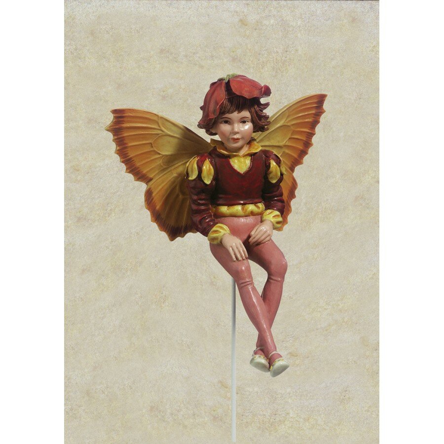 Фигурка декоративная, цветочная фея Золотой лак