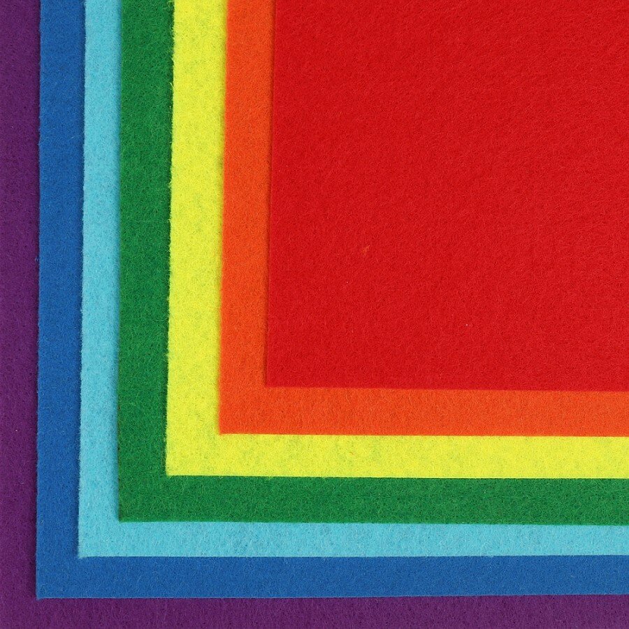 Набор листового фетра (жесткий) Magic 4 Hobby 1мм 20х30см FLT-HA12 уп.7 листов цв. радуга