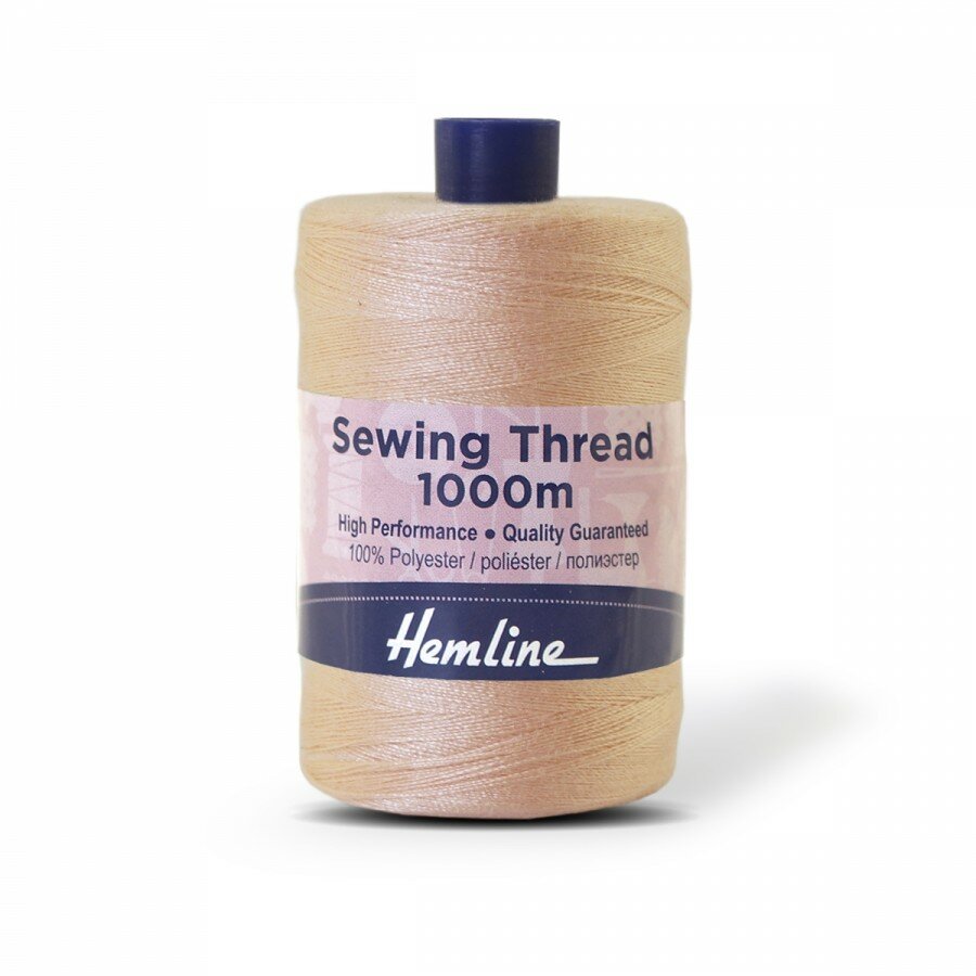 Нить универсальная Hemline для шитья, персиковый 1000 м персиковый 40/2 HEMLINE N4124.530