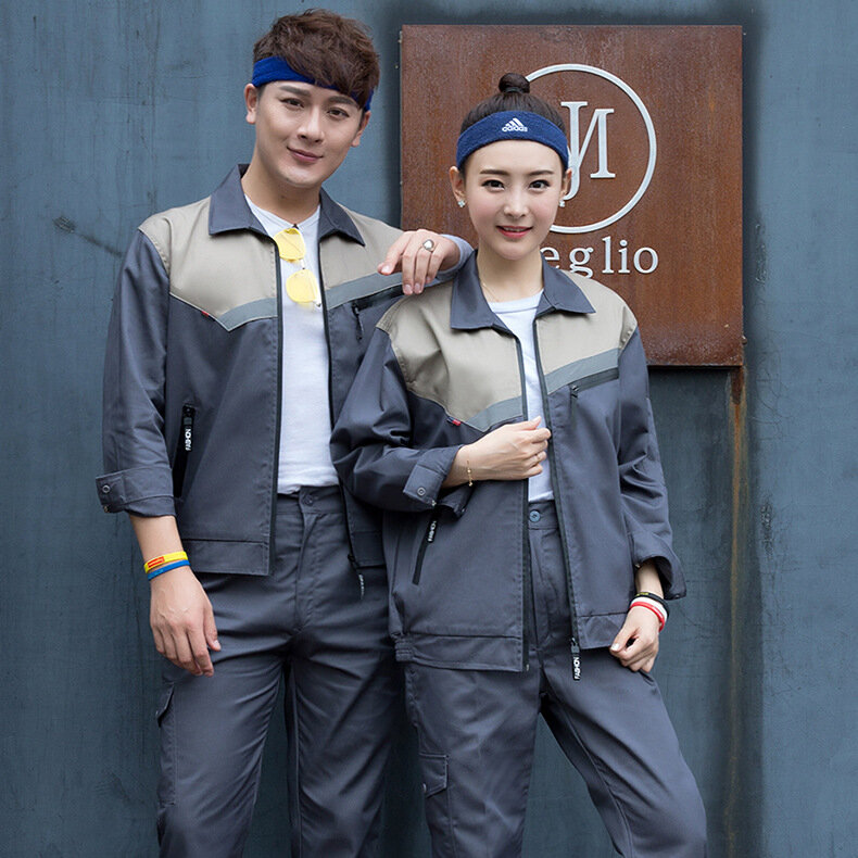 Комбинезон, мужской, с длинными рукавами, серый, размер M/165