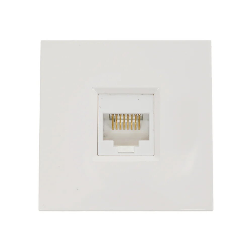 Розетка информационная Systeme Electric В45 СУ К.5Е для кабель-канала БЕЛ. RAL9010 RIN-144K5E-BE