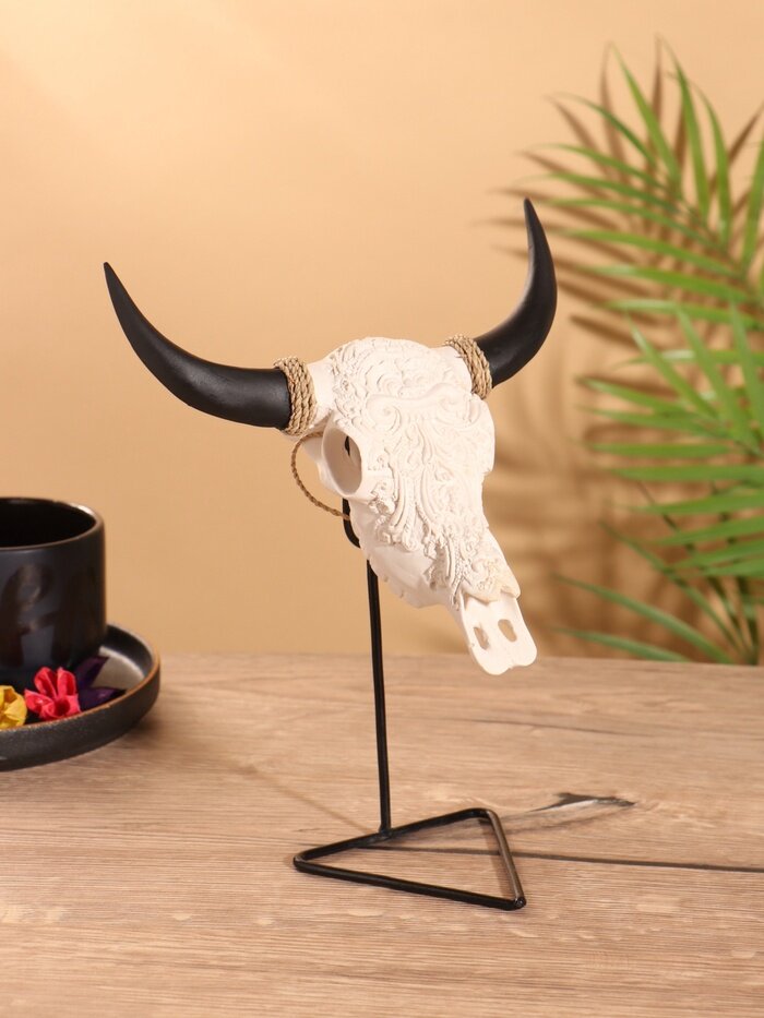 Сувенир «Череп буйвола», на стойке, 18×10×21 см