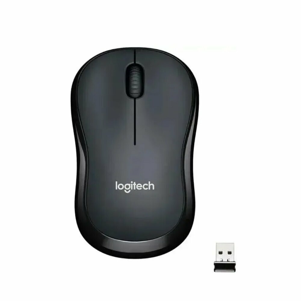 Мышь беспроводная LOGITECH M220 Silent (Бесшумная) темно-серый/черный (USB, 1000dpi, 3but) (910-004895)