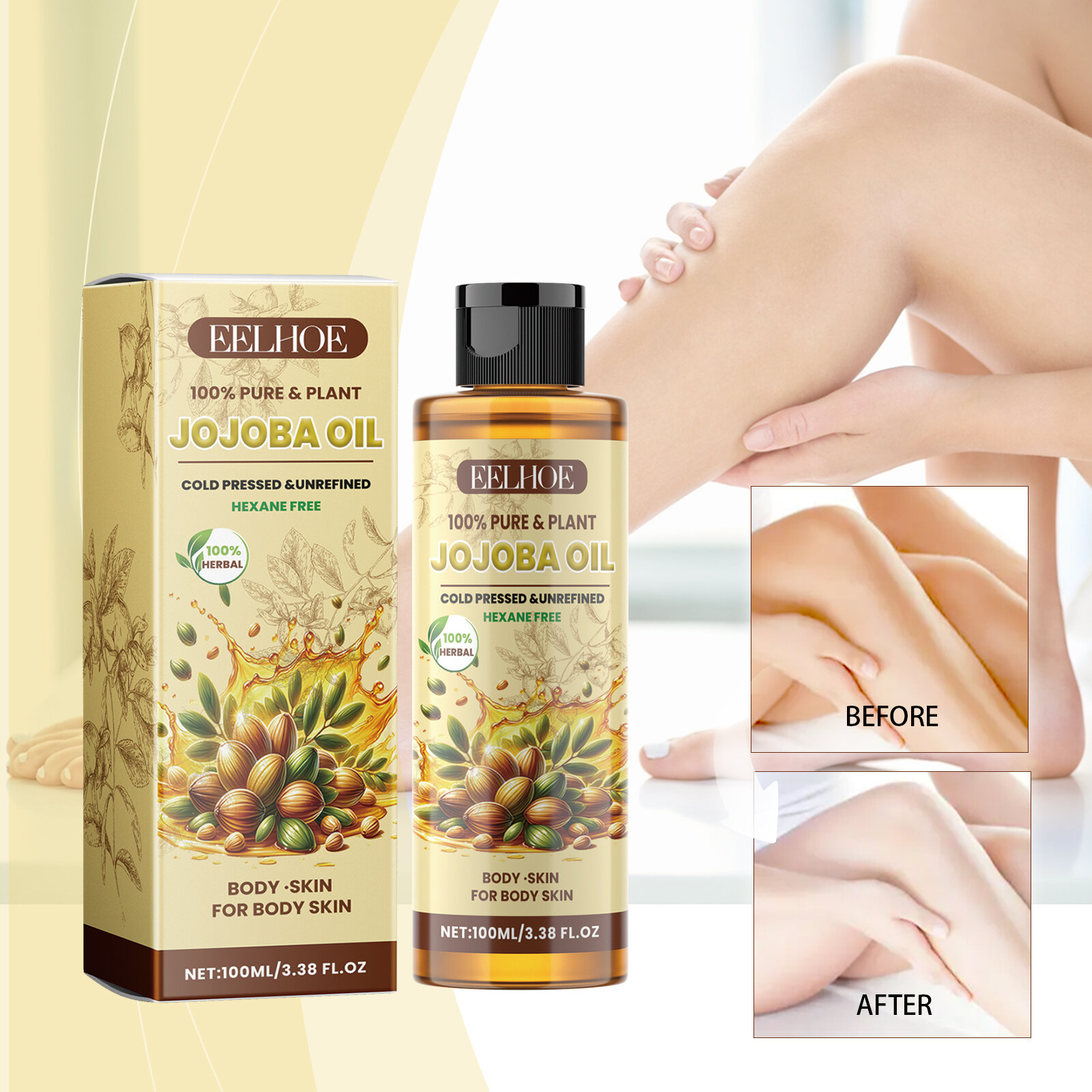 Масло жожоба уход за телом увлажняющий уход за кожей питательные легкие линии увлажняющее мягкое эфирное масло для ухода за кожей